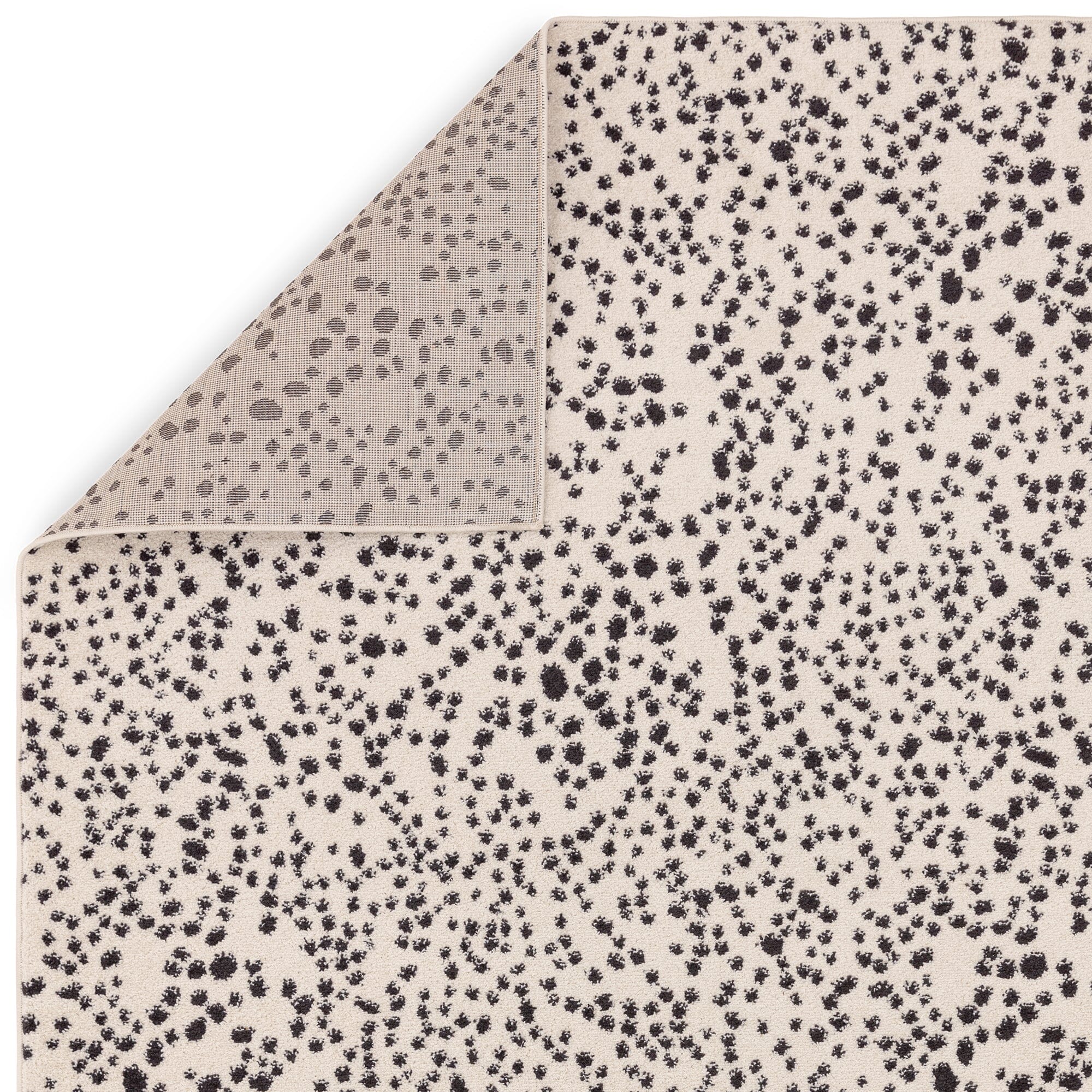Muse Black Spotty Rug | MaltaRugs